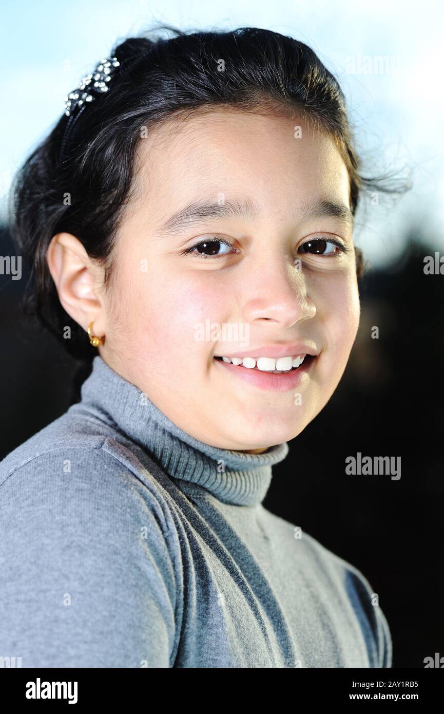 Very positive girl outdoor Stock Photo - Alamy