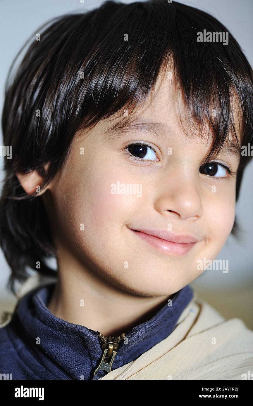 Very positive and cute kid Stock Photo - Alamy