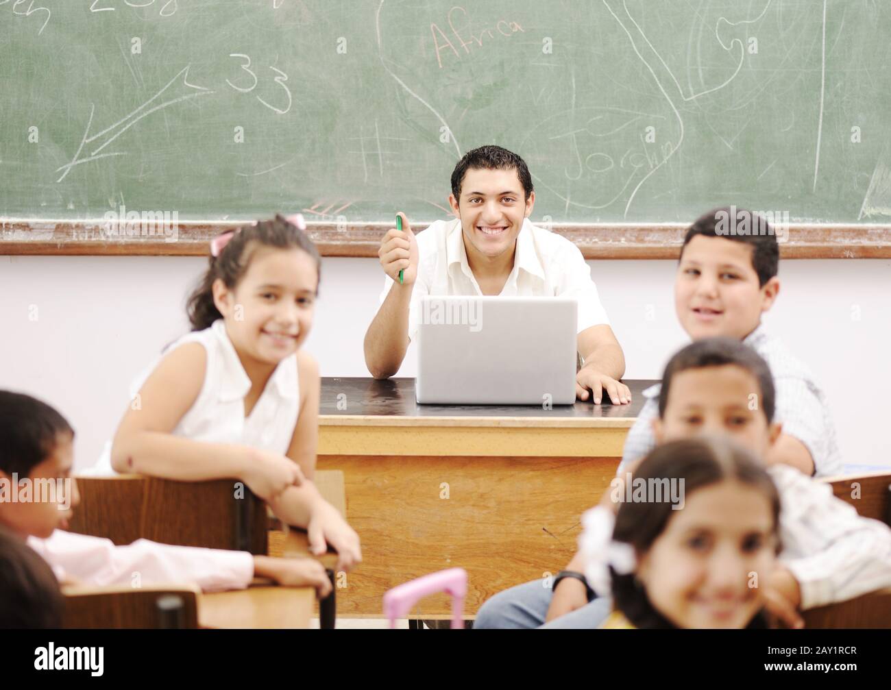 Children at school classroom Stock Photo - Alamy