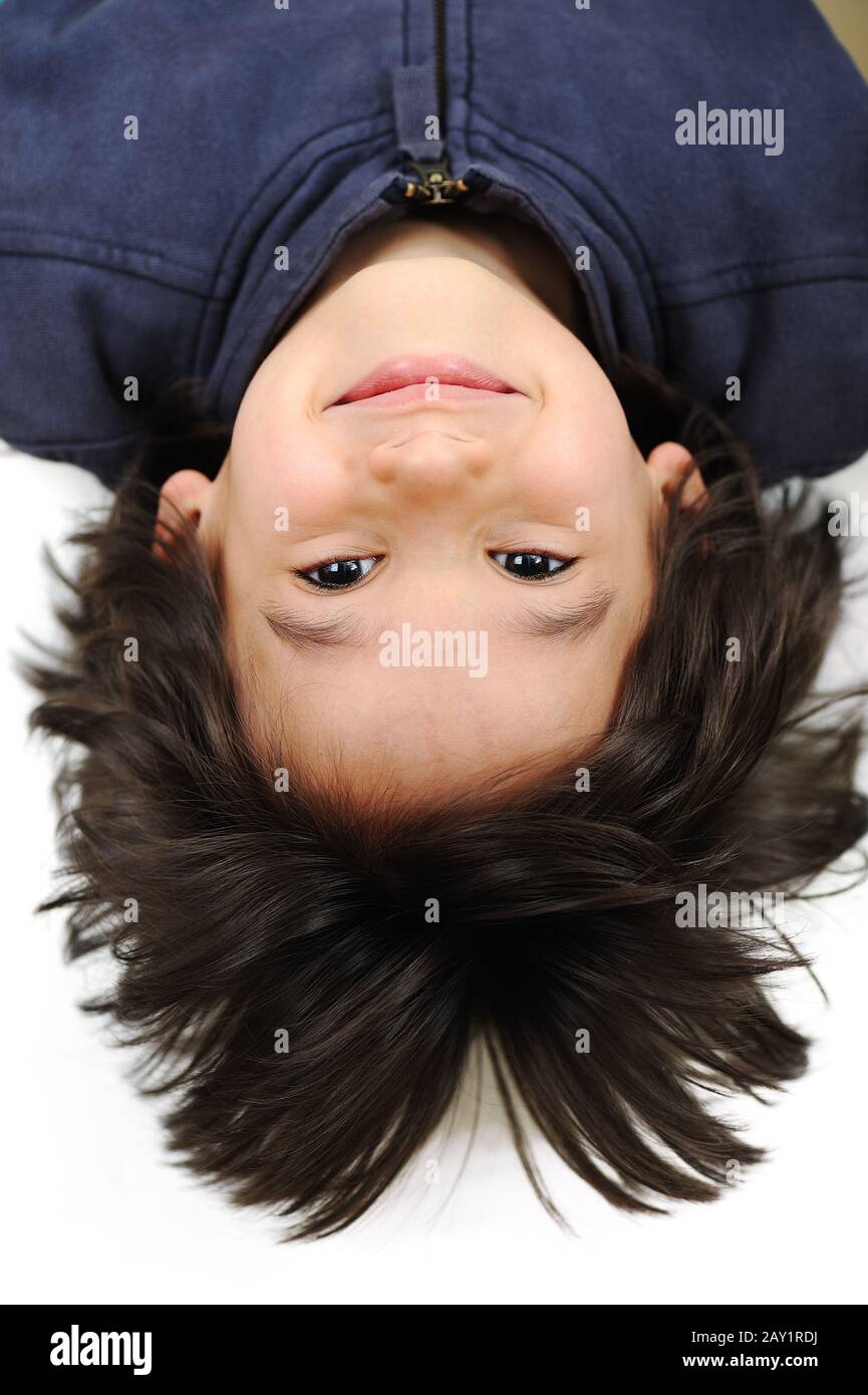 Very positive and cute kid Stock Photo - Alamy