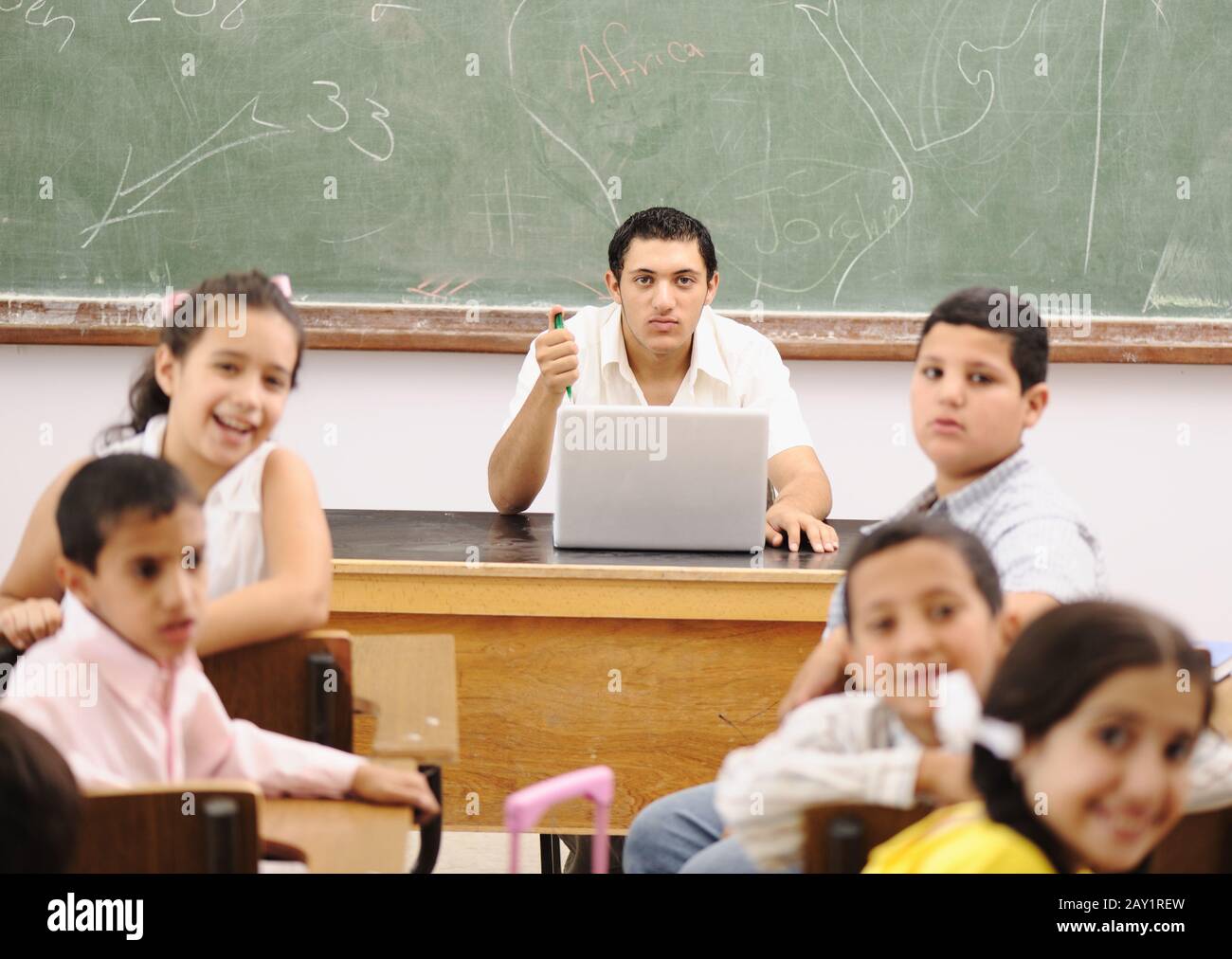 Children at school classroom Stock Photo - Alamy