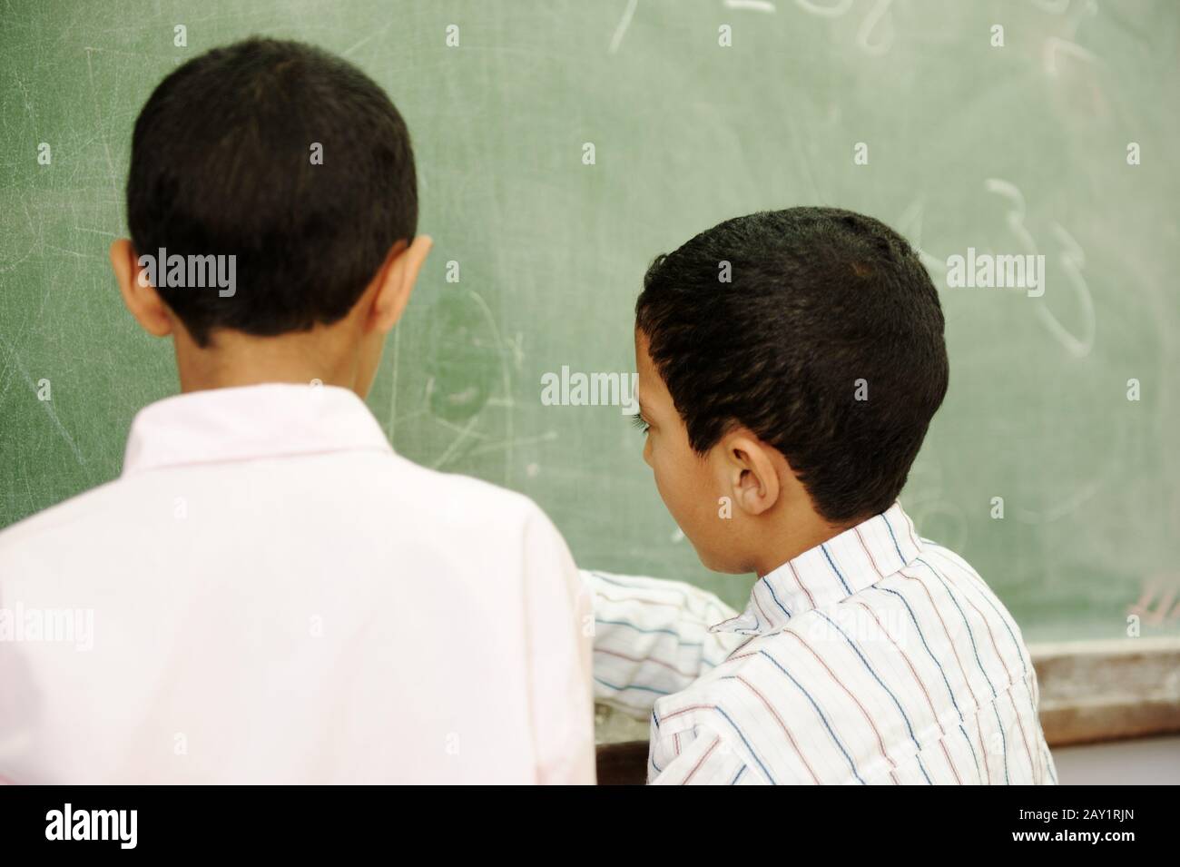 Education activities in classroom at school, happy children learning ...