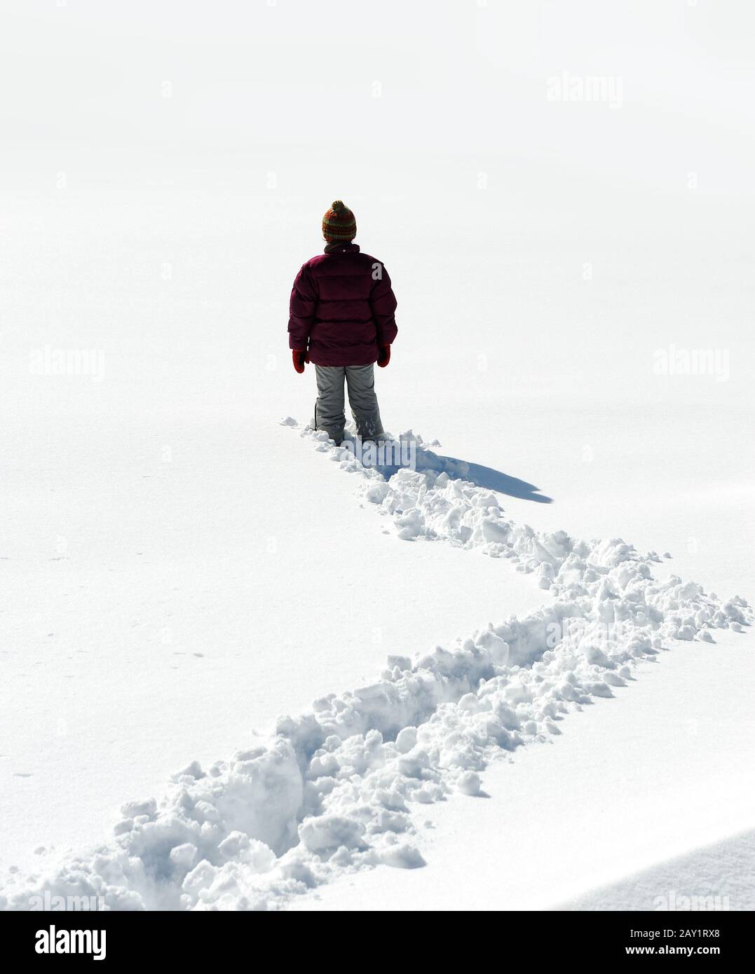 Walking in snow Stock Photo - Alamy