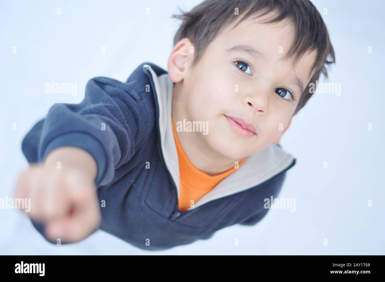 Very positive little cute kid Stock Photo - Alamy