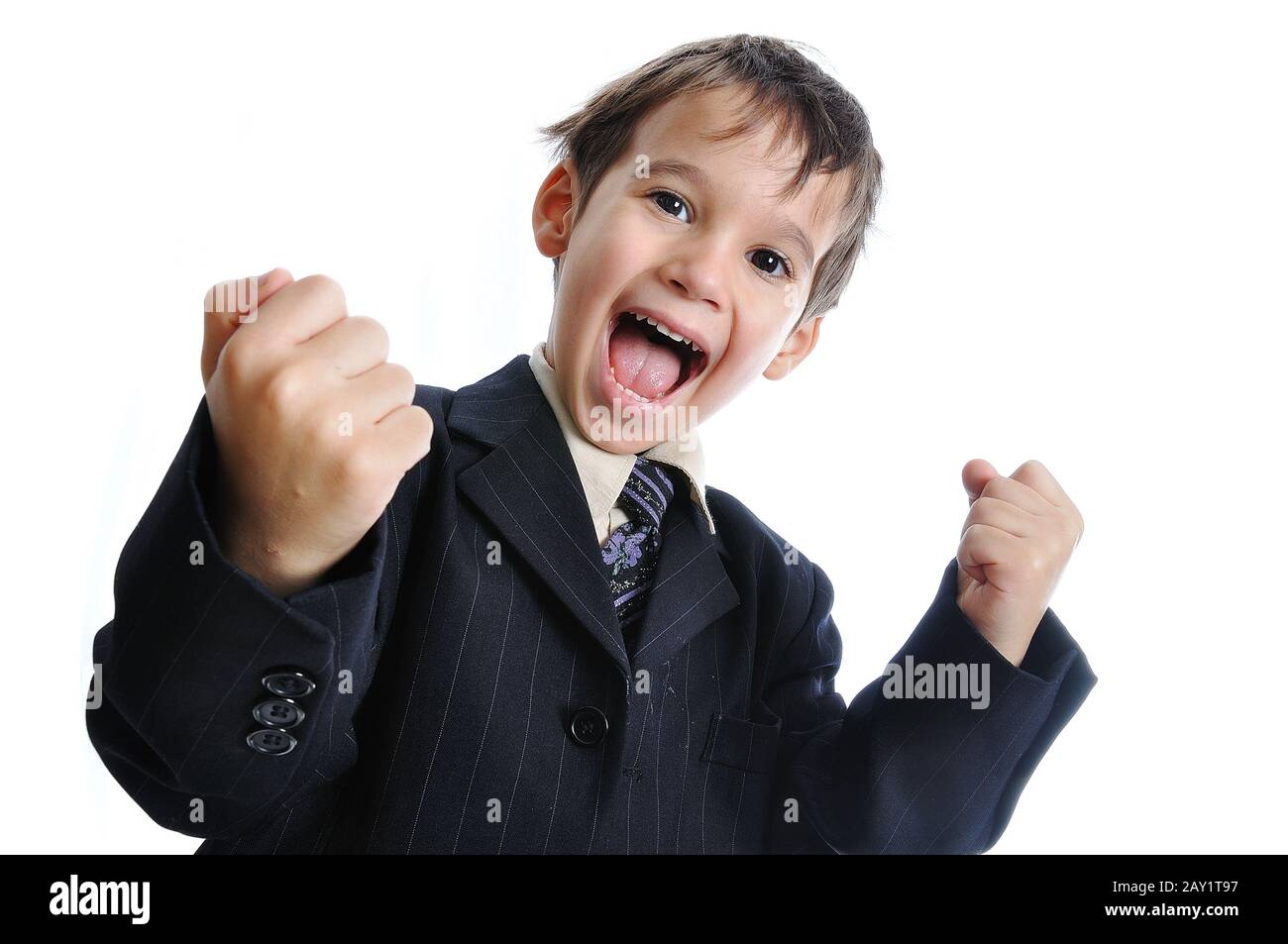 Pure success on kid's face Stock Photo - Alamy
