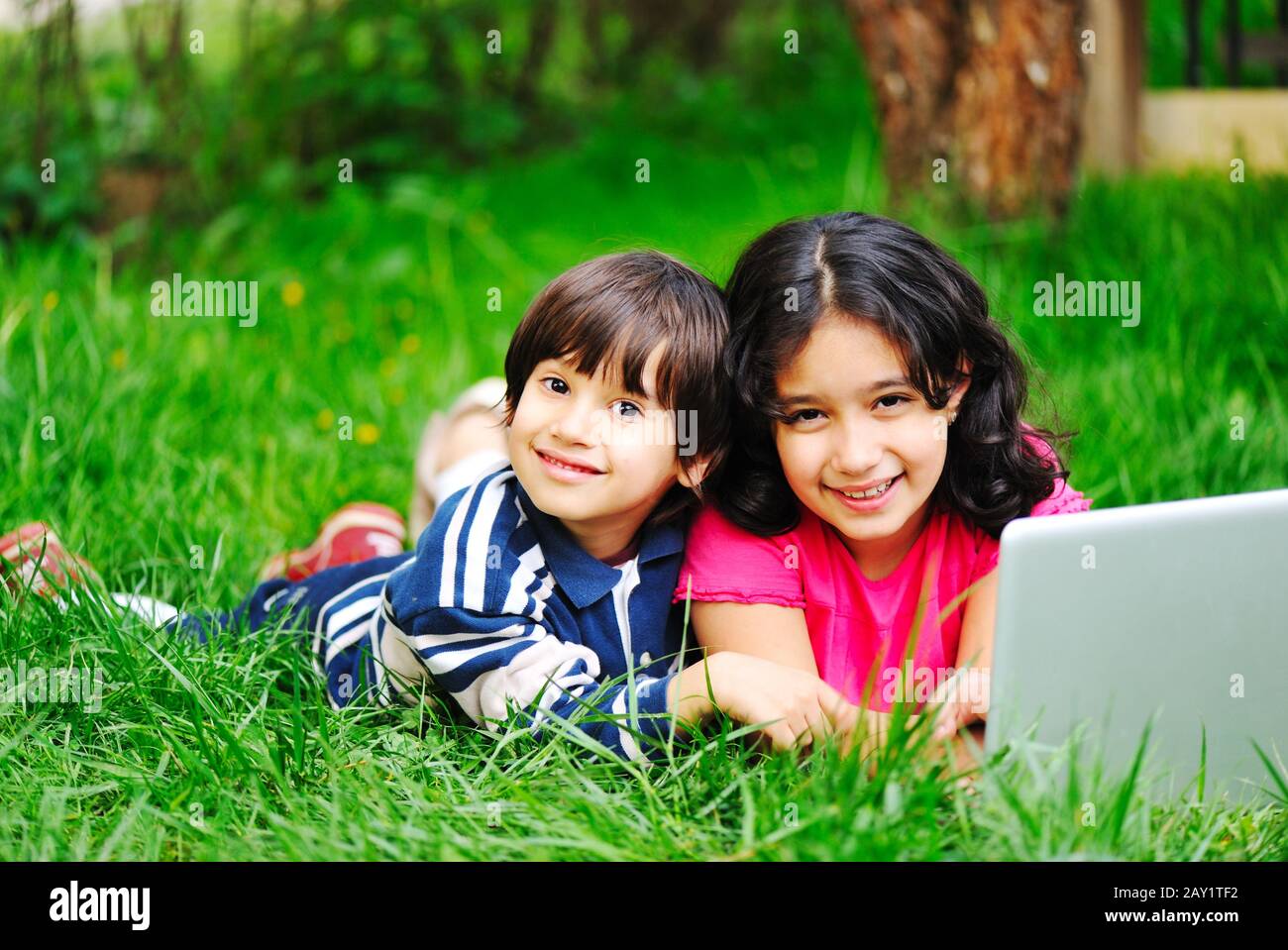 happy children in nature outdoor Stock Photo - Alamy