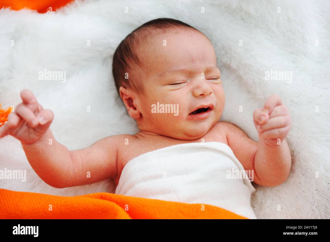 Closeup portrait cute arabic newborn hi-res stock photography and ...