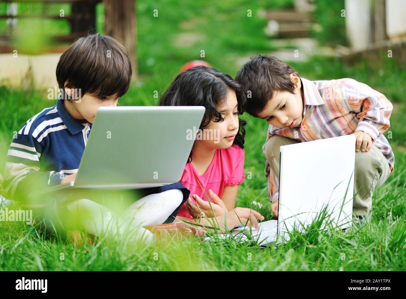 happy children in nature outdoor Stock Photo - Alamy