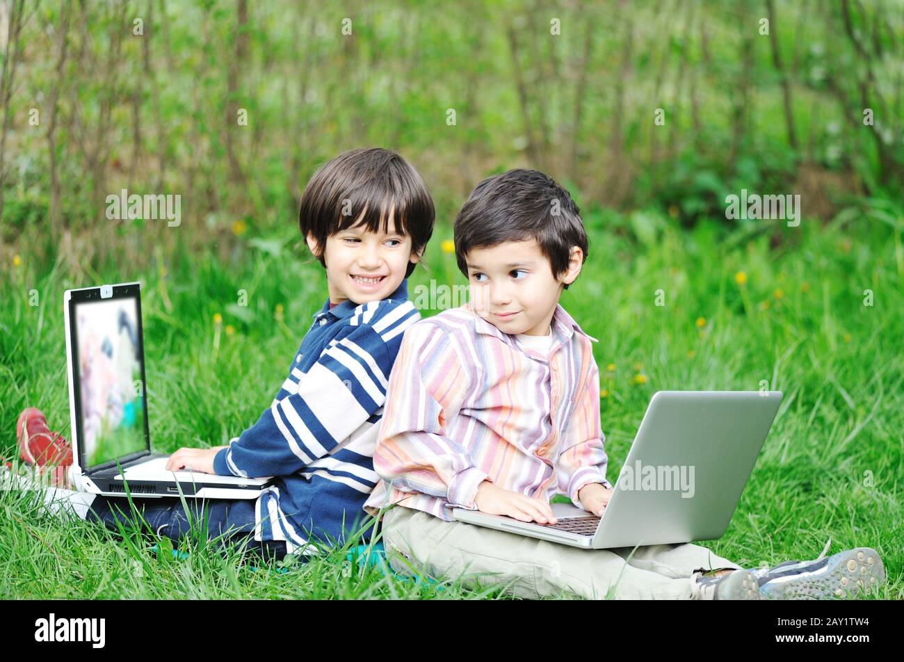 happy children in nature outdoor Stock Photo - Alamy
