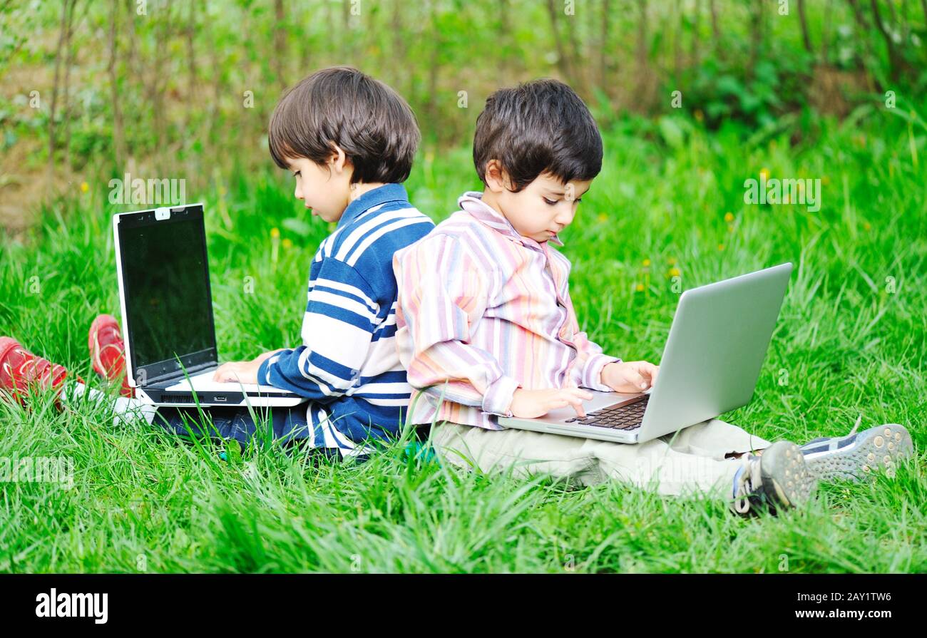 happy children in nature outdoor Stock Photo - Alamy