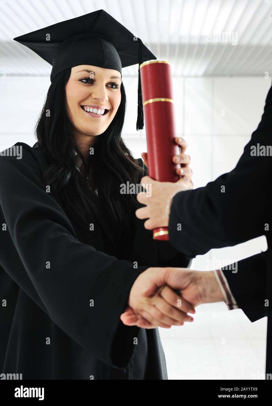 Receiving diploma hi-res stock photography and images - Alamy