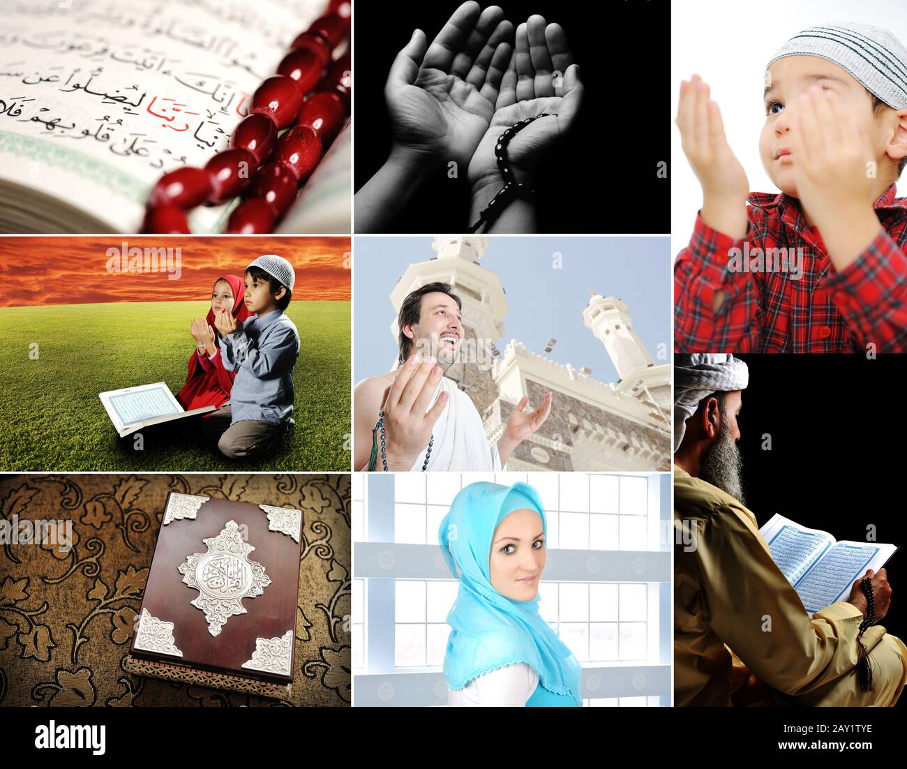 Beautiful ISLAM collection, collage of several photos, Muslim people ...