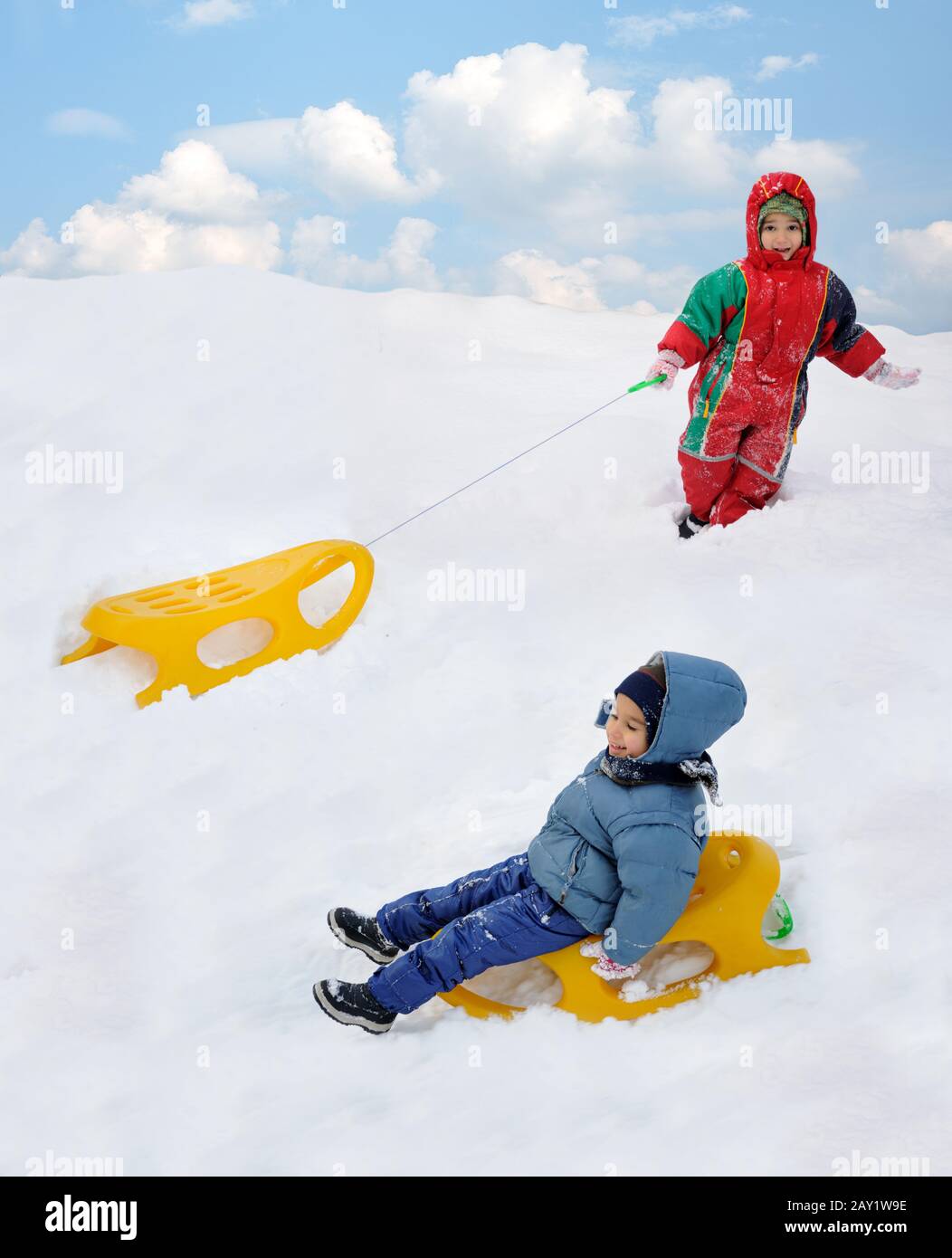 Great activity on snow Stock Photo - Alamy