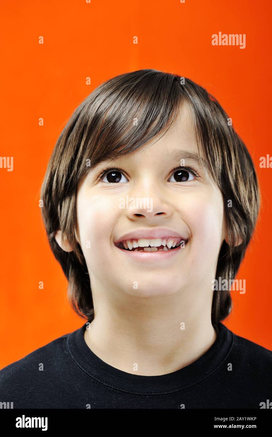 Closeup portrait of real child Stock Photo - Alamy