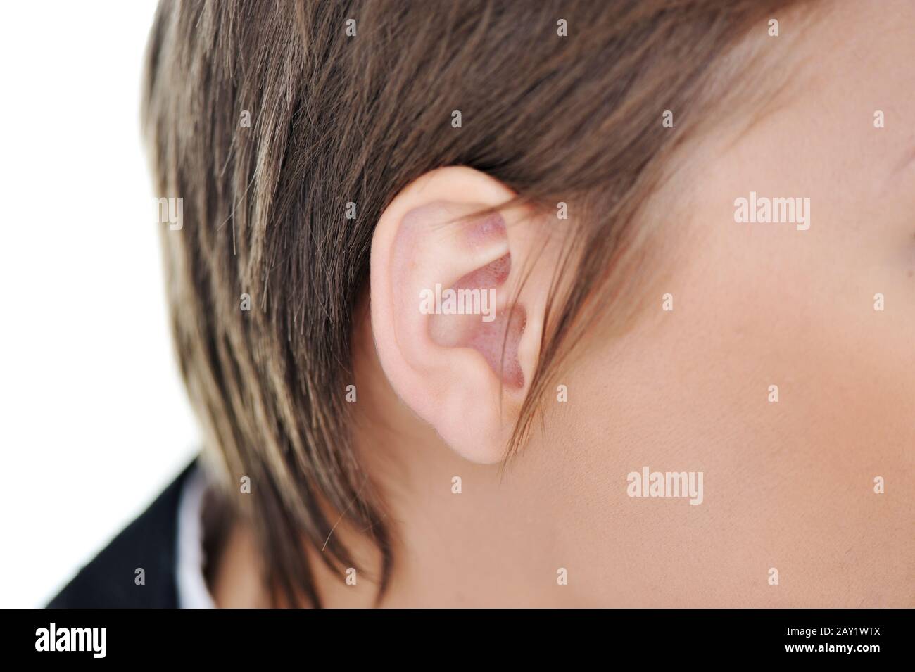 Female ear closeup Stock Photo - Alamy