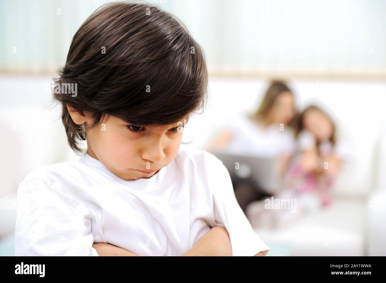 Jealousy in family Stock Photo - Alamy