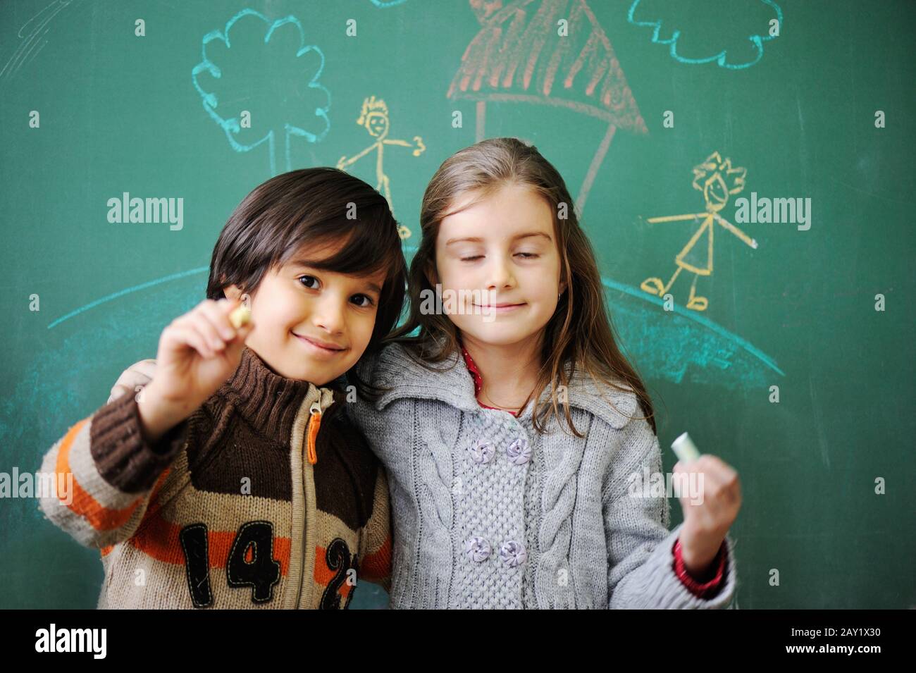 Happy school buddies Stock Photo - Alamy