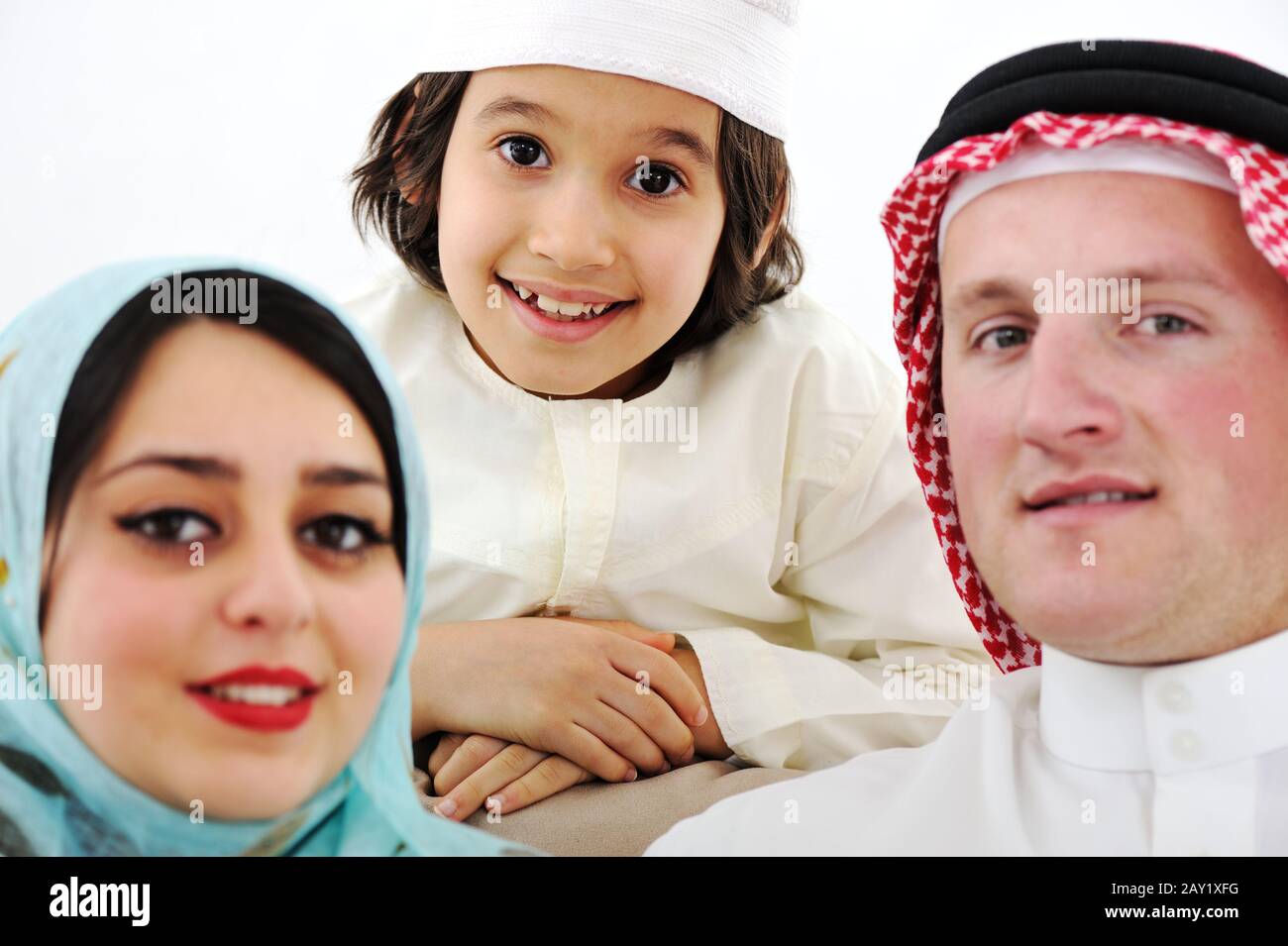 Arabic happy family at home Stock Photo - Alamy