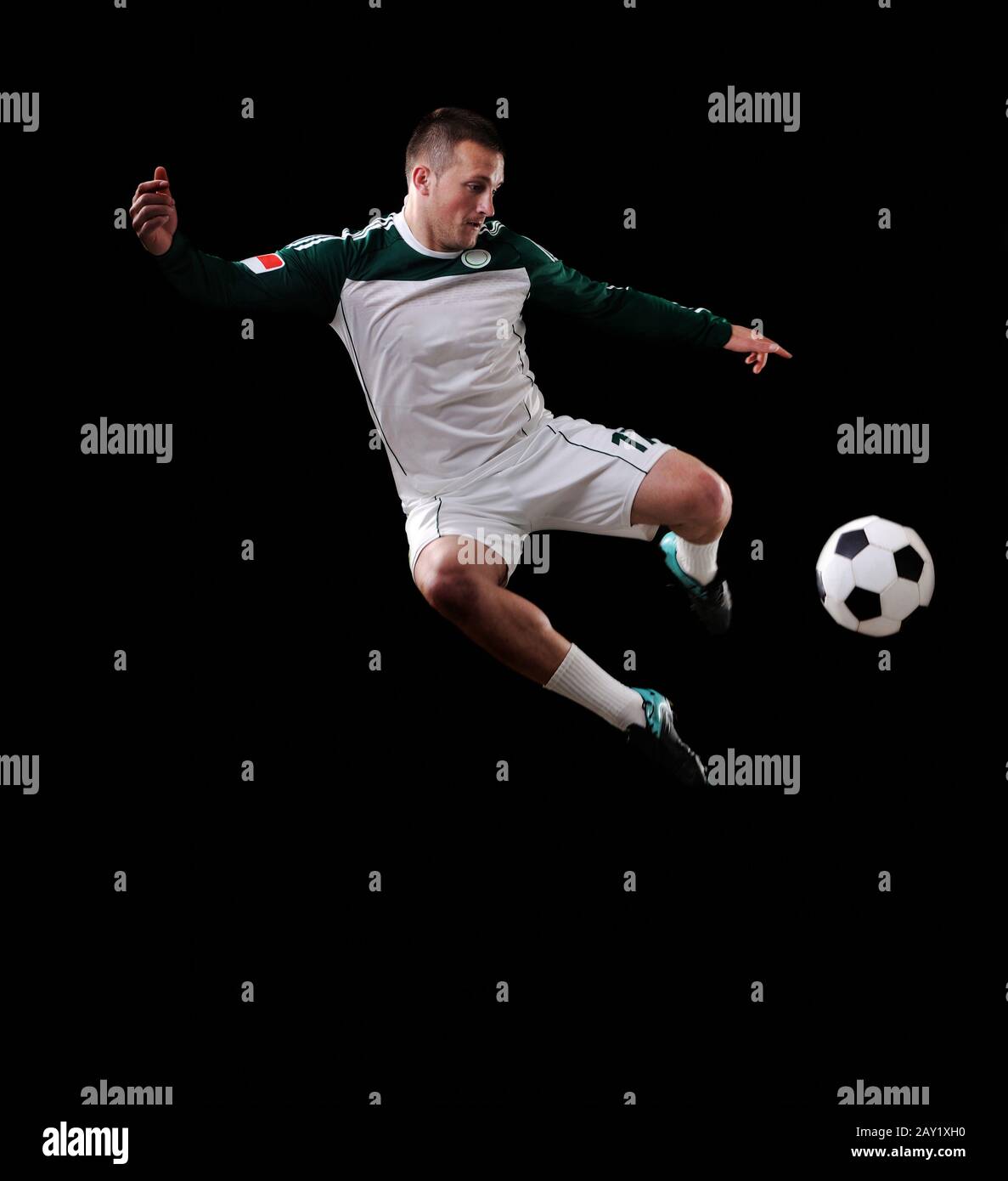 White background goal kick air hi-res stock photography and images - Alamy