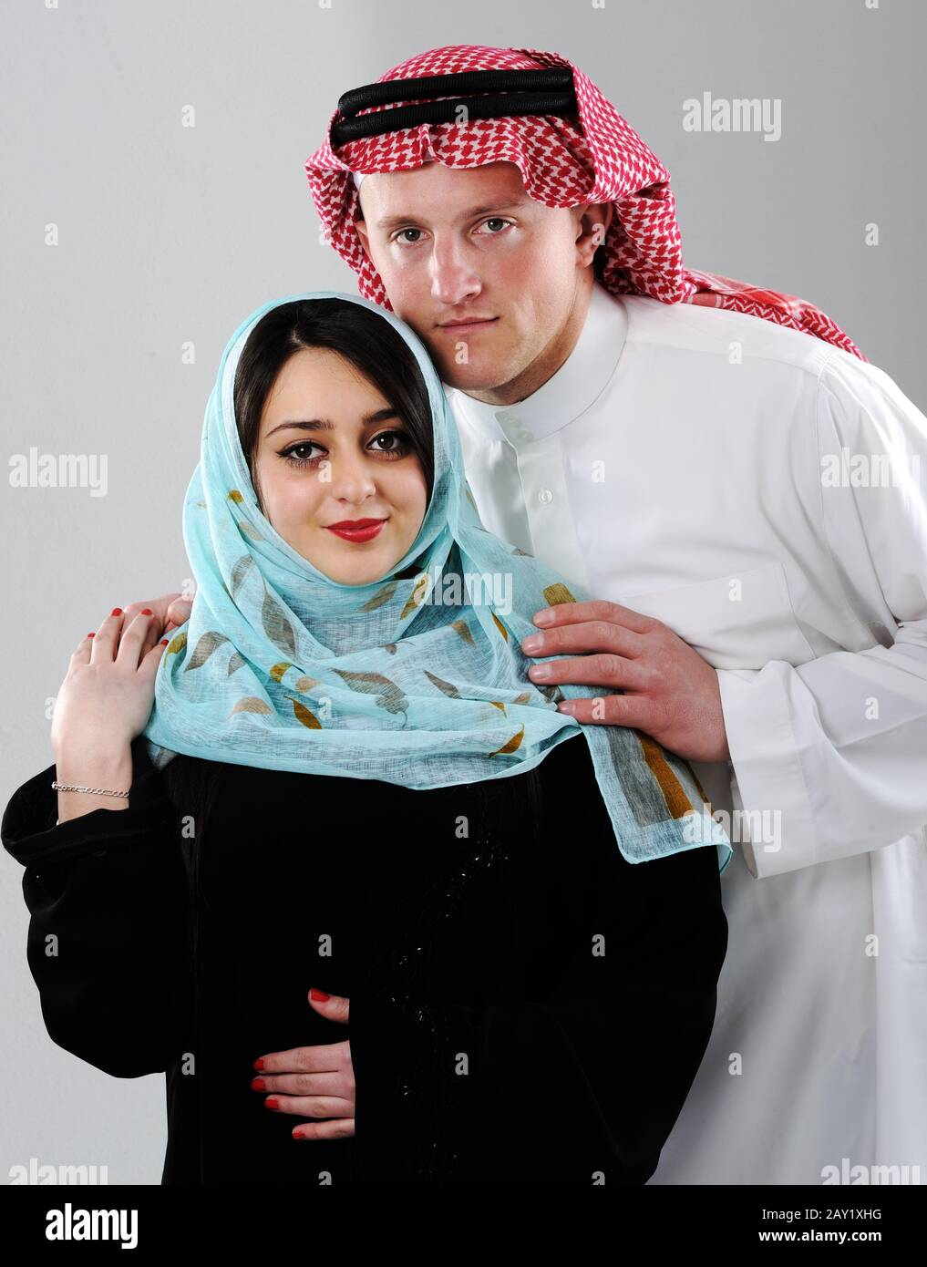 Arabic couple, wife and husband Stock Photo - Alamy