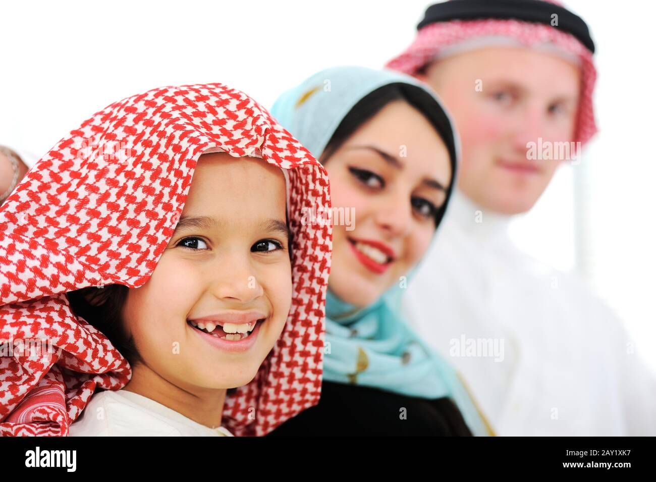 Arabic happy family at home Stock Photo - Alamy