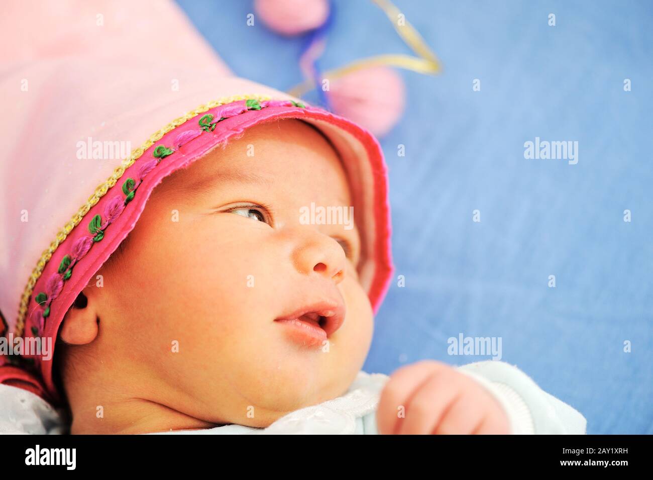 Closeup portrait cute arabic newborn hi-res stock photography and ...