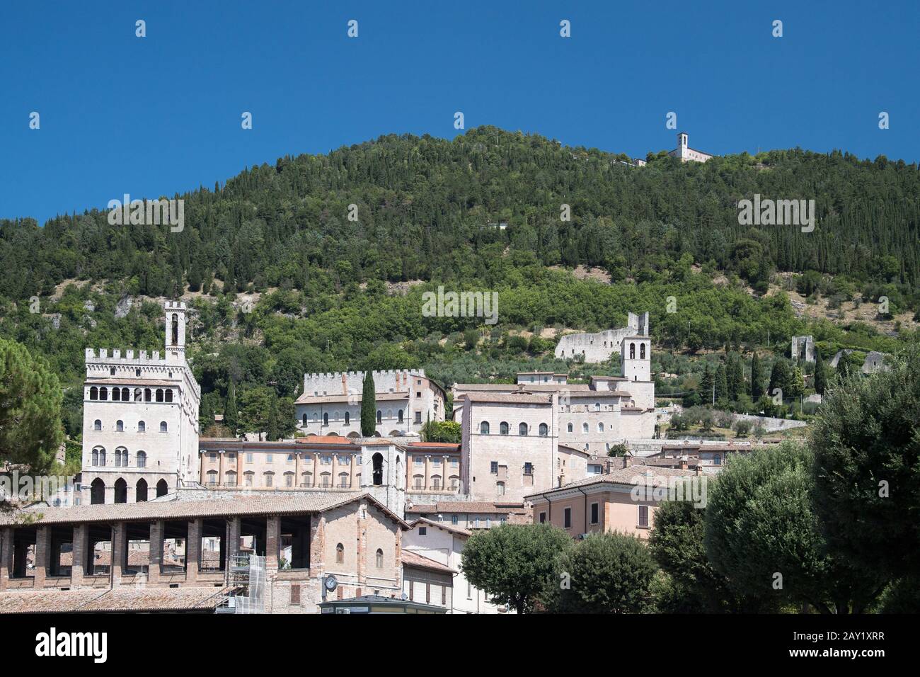 Gubbio monte ingino hi-res stock photography and images - Alamy
