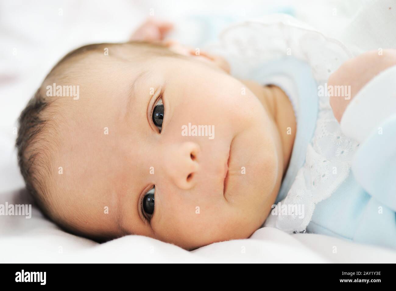Closeup portrait cute arabic newborn hi-res stock photography and ...