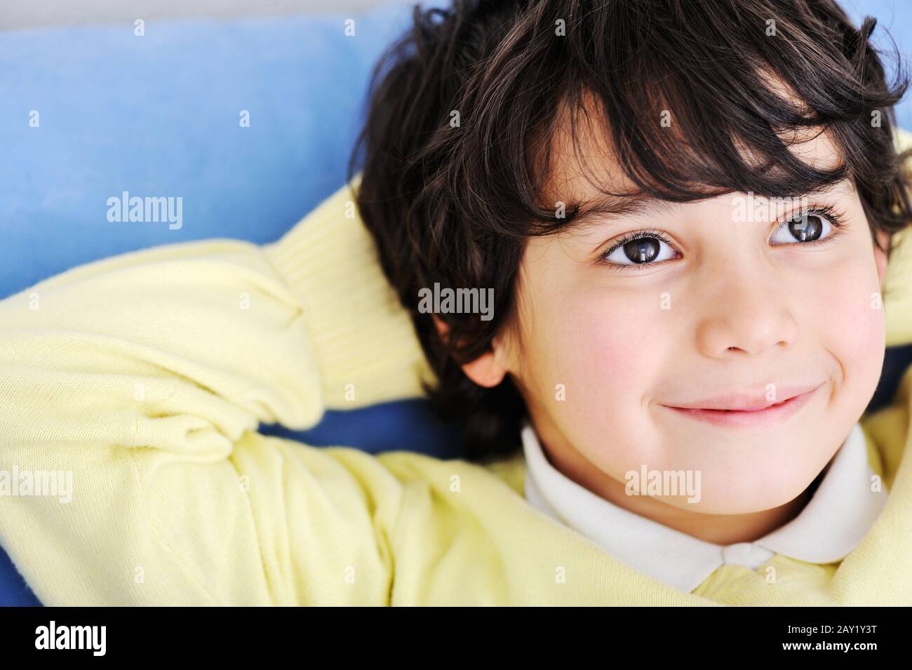 Little cute boy looking Stock Photo - Alamy