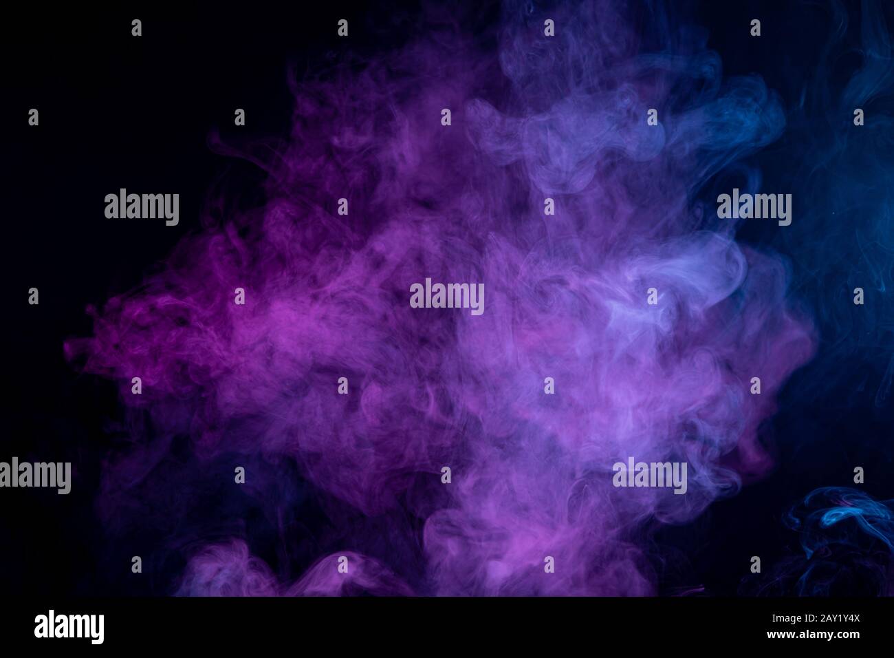 Pattern, Neon pink, blue and purple smoke in the on a dark isolated ...