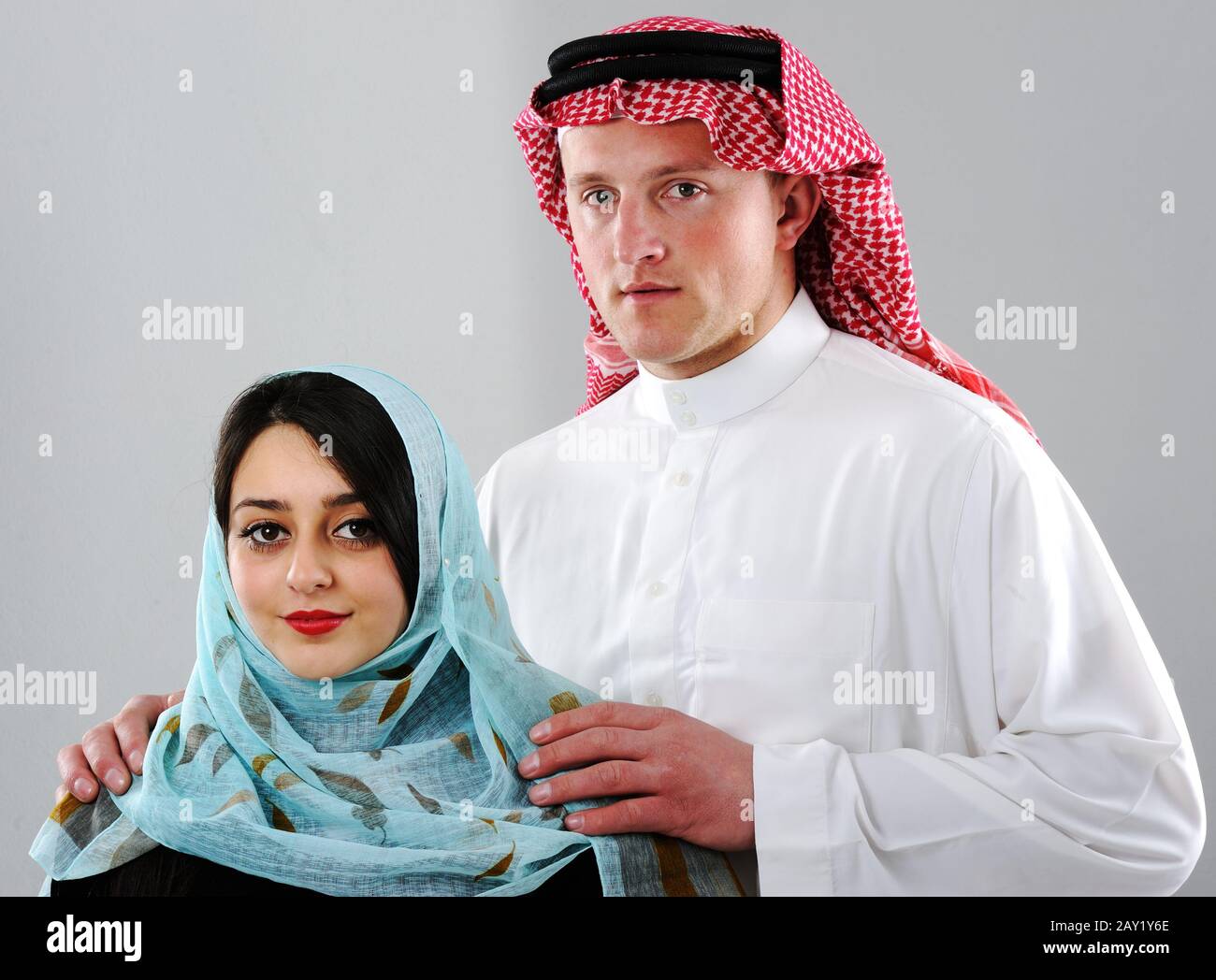 Arabic couple, wife and husband Stock Photo - Alamy