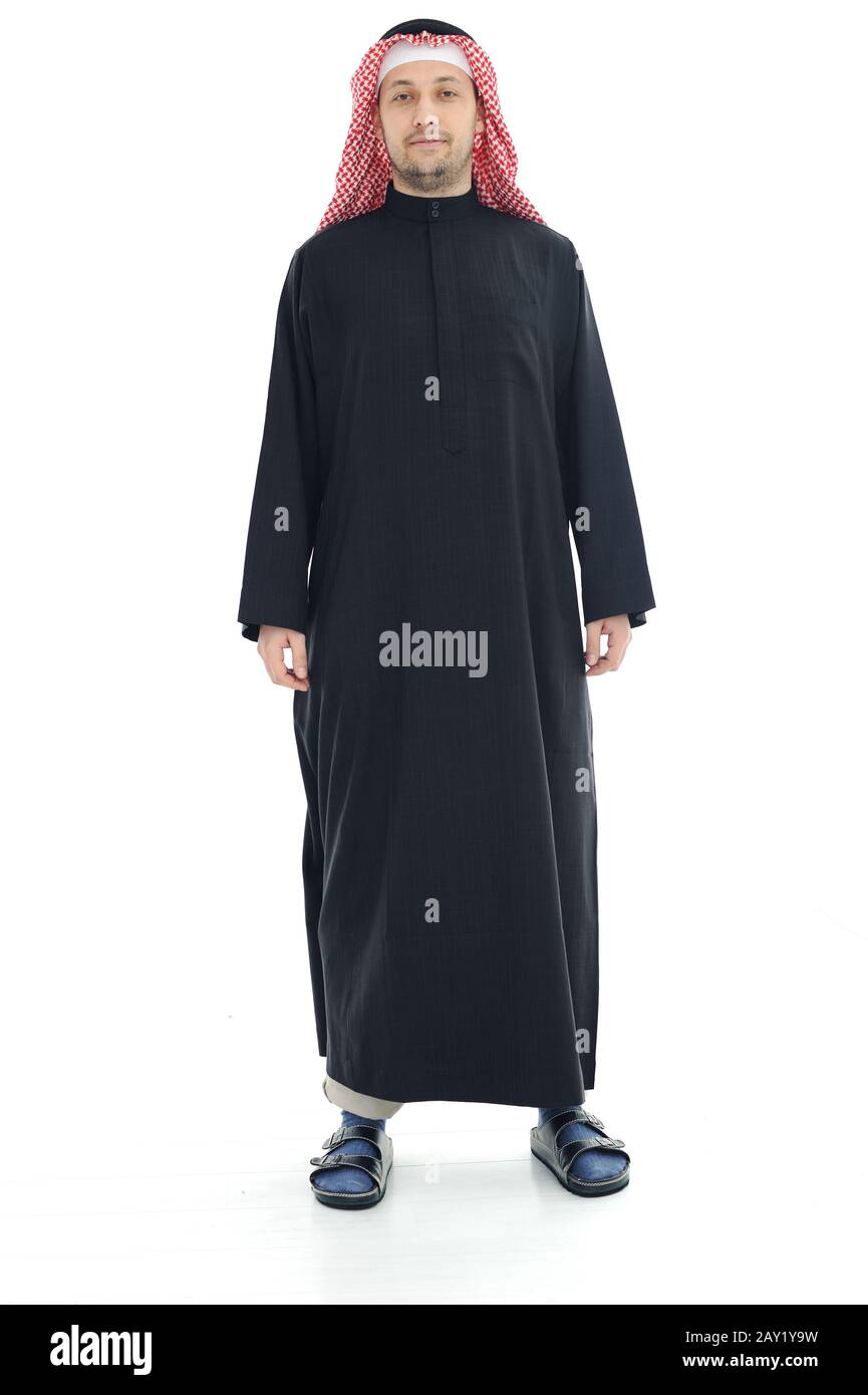 Man wearing arabic middle eastern traditional clothes Stock Photo - Alamy