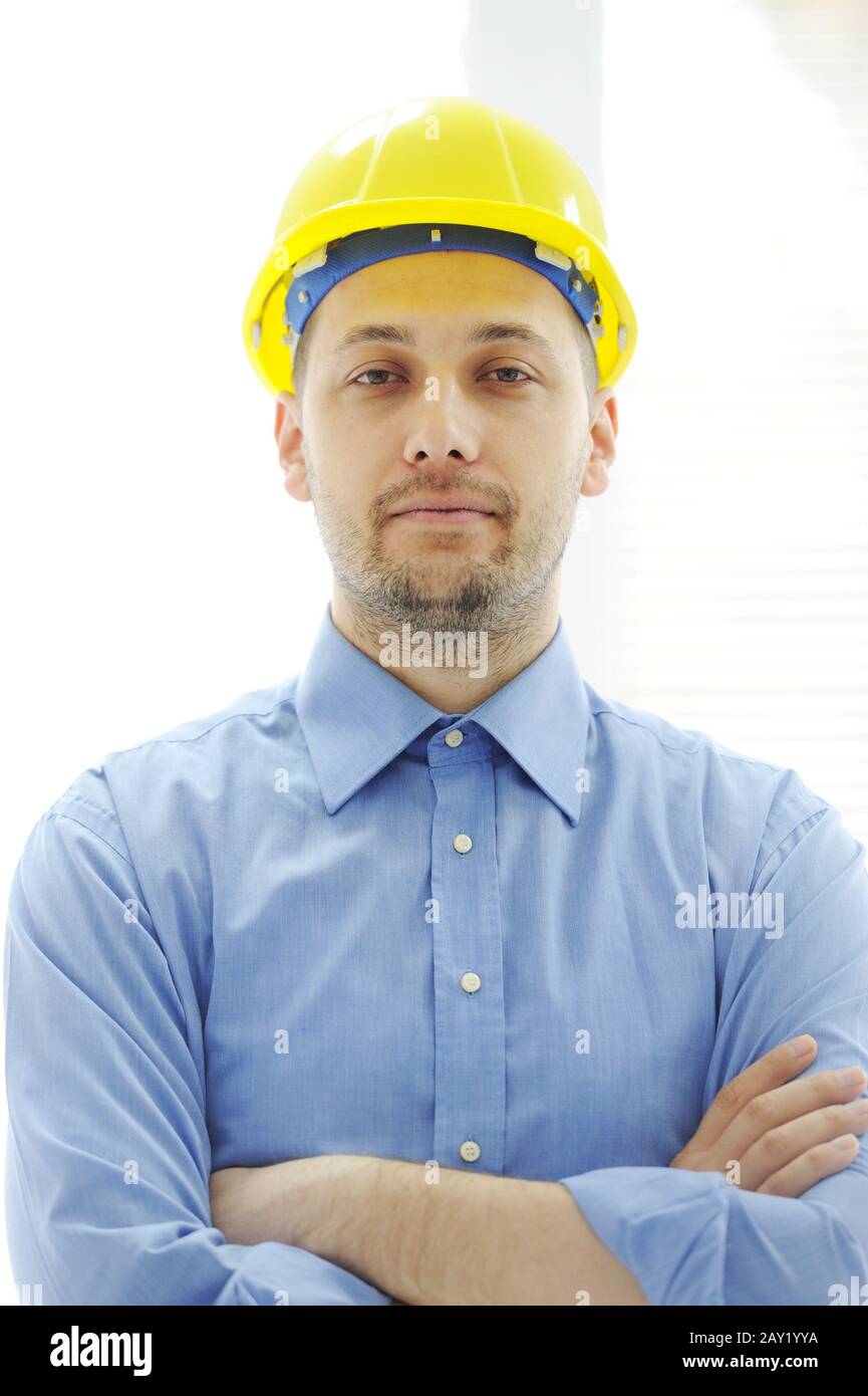 Engineer beard wearing work helmet hi-res stock photography and images ...