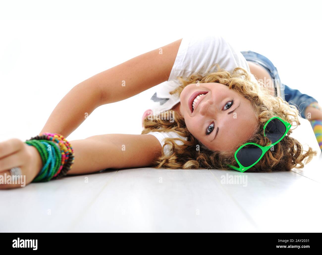Teenager Girl Laying On Floor High Resolution Stock Photography and ...