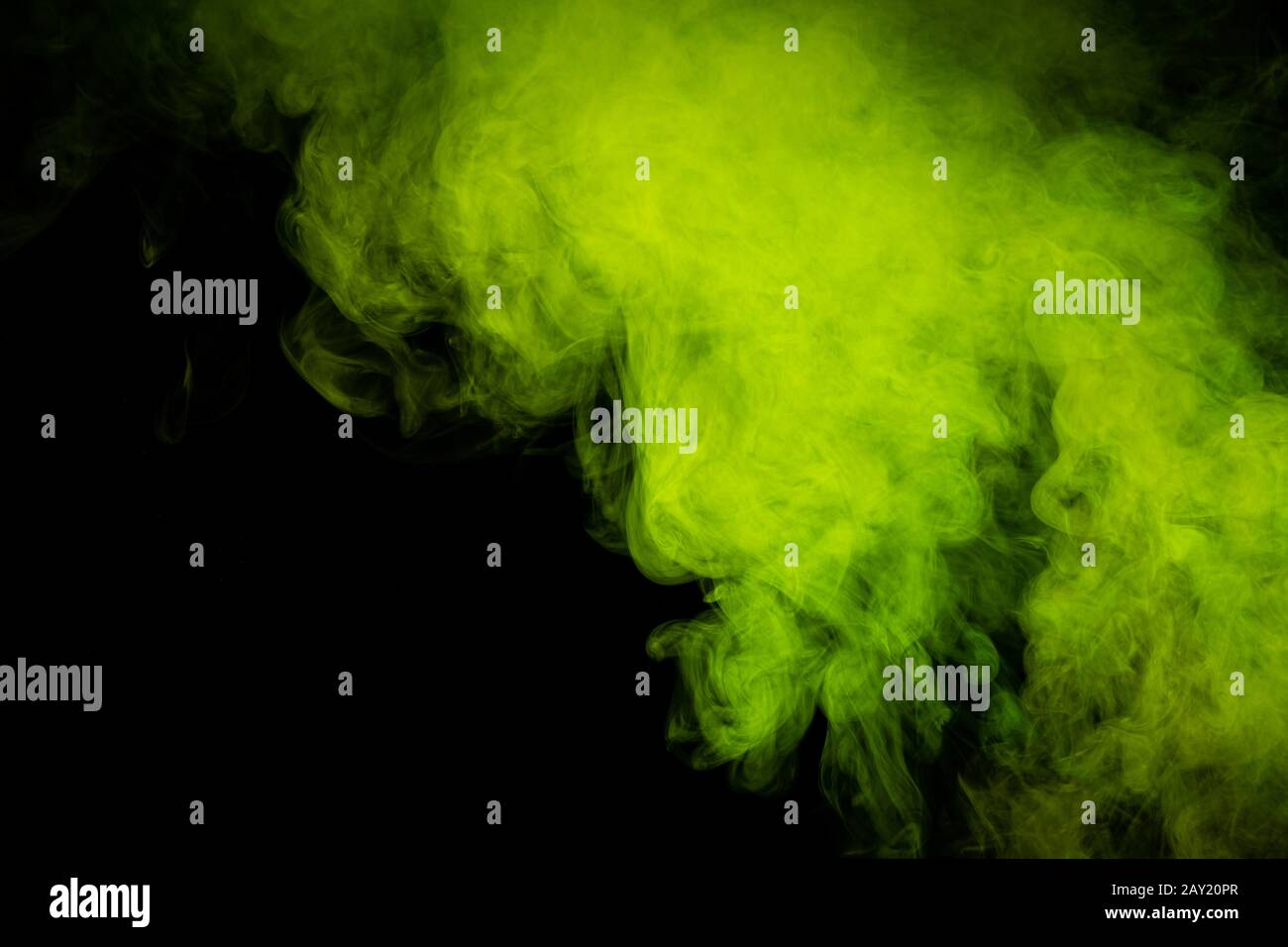 Close up swirling green smoke on black isolated background Stock Photo ...