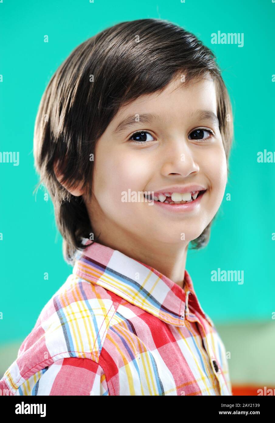 Closeup portrait of real child Stock Photo - Alamy