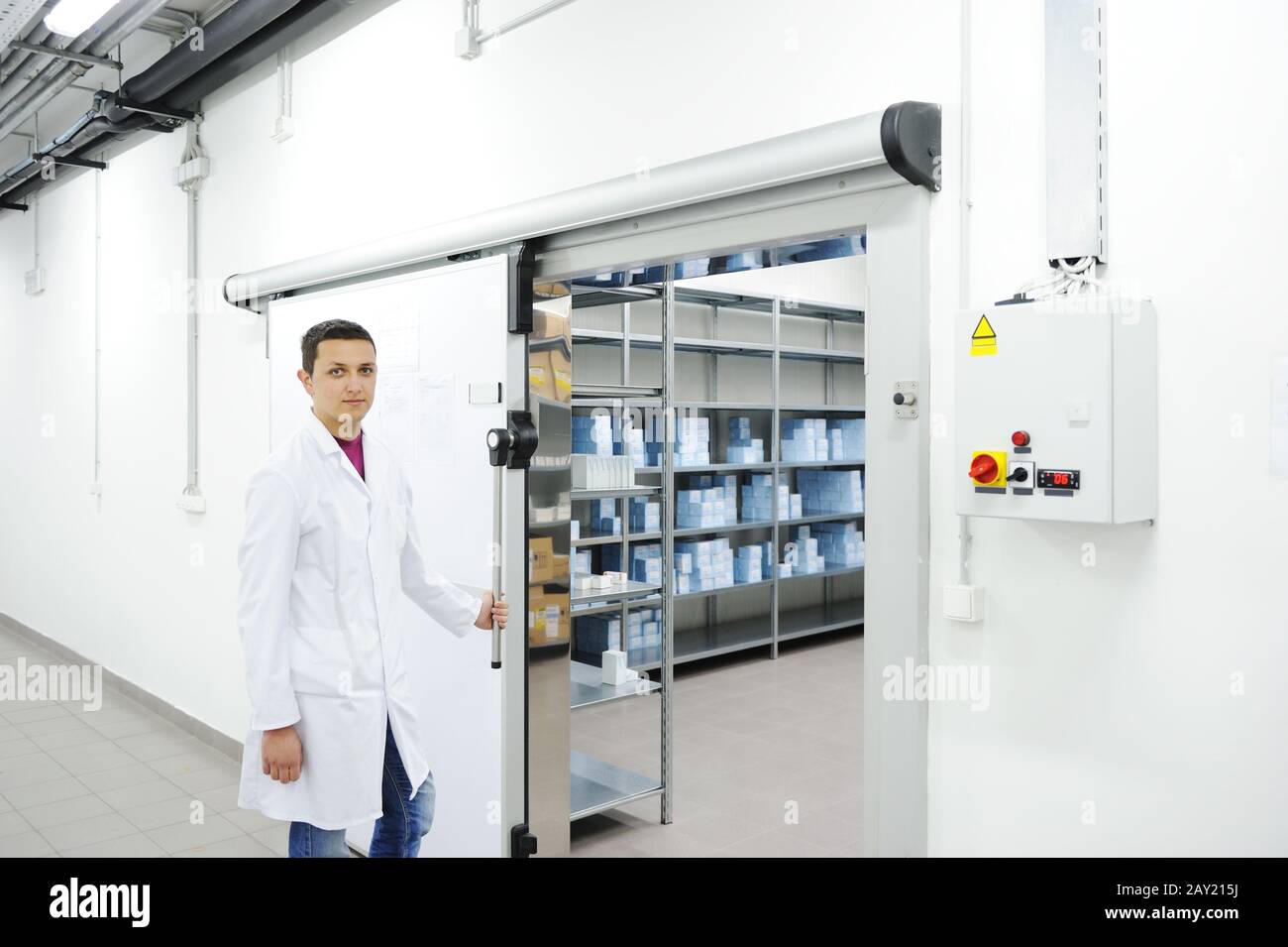 Industrial modern refrigerator Stock Photo - Alamy