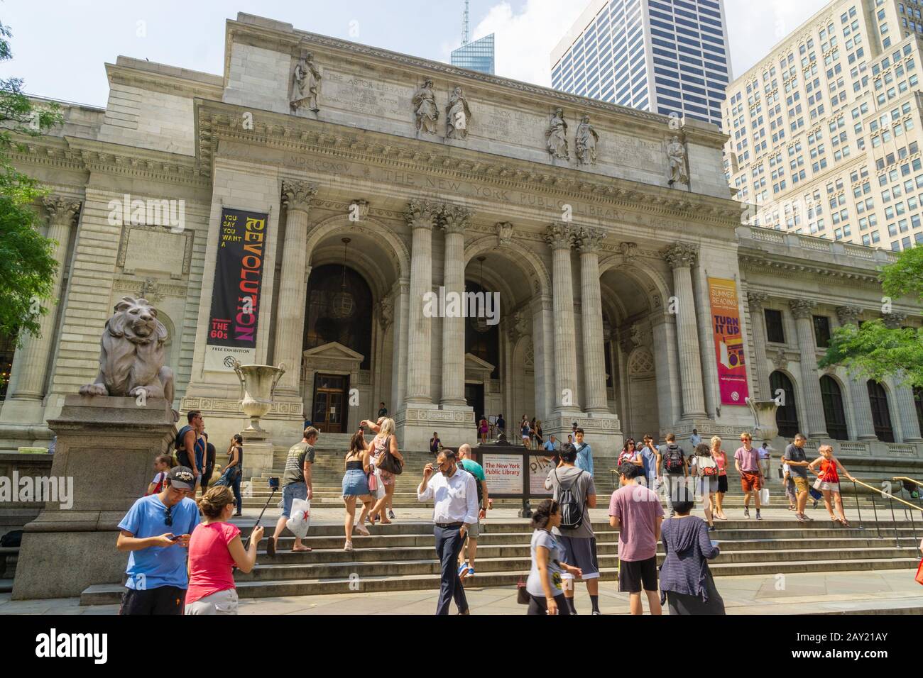 New York, USA - August 20, 2018: The New York Public Library has nearly ...