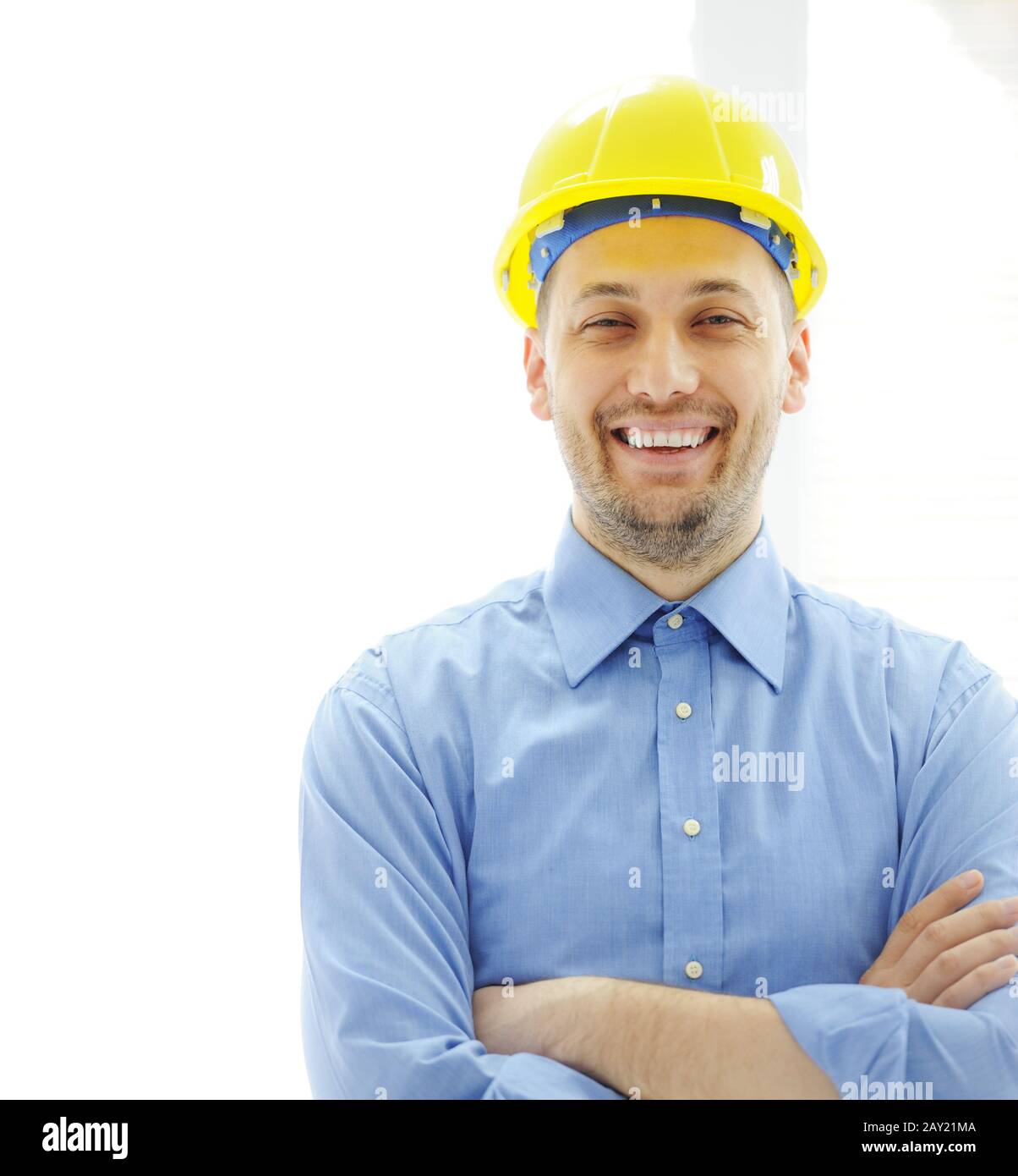 Engineer beard wearing work helmet hi-res stock photography and images ...