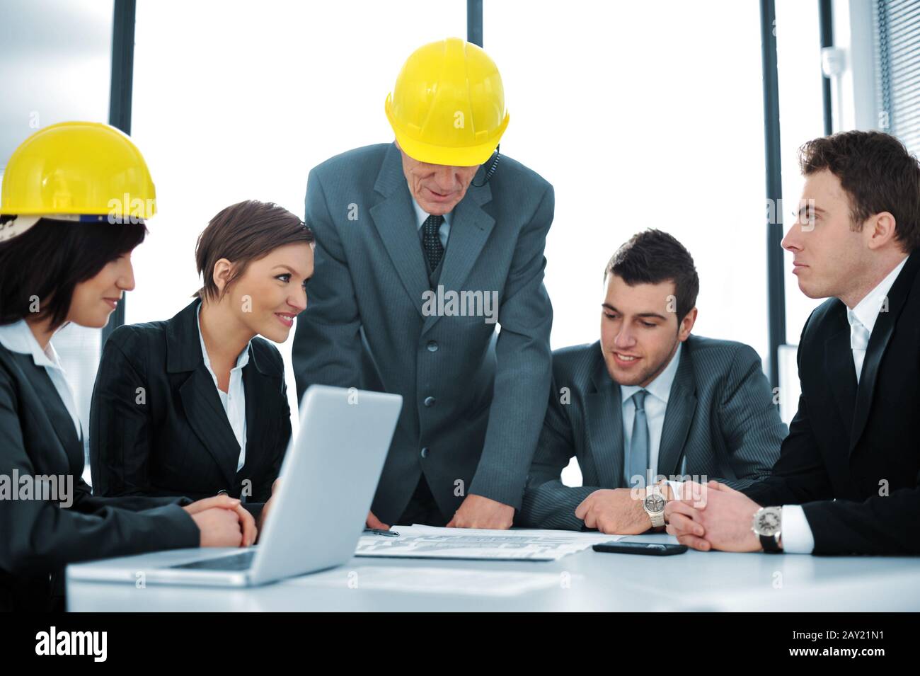 Group of five business people Stock Photo - Alamy
