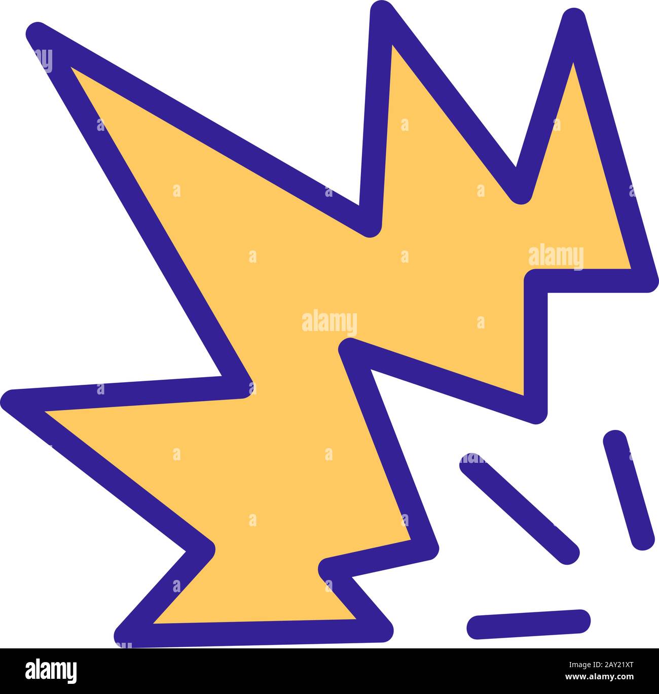 pain icon vector. Isolated contour symbol illustration Stock Vector ...