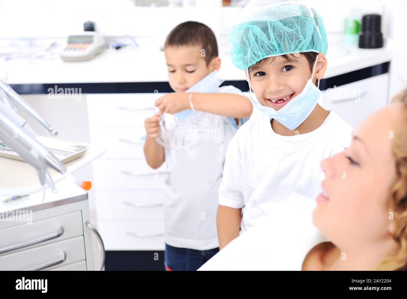 Kids at hospital Stock Photo - Alamy