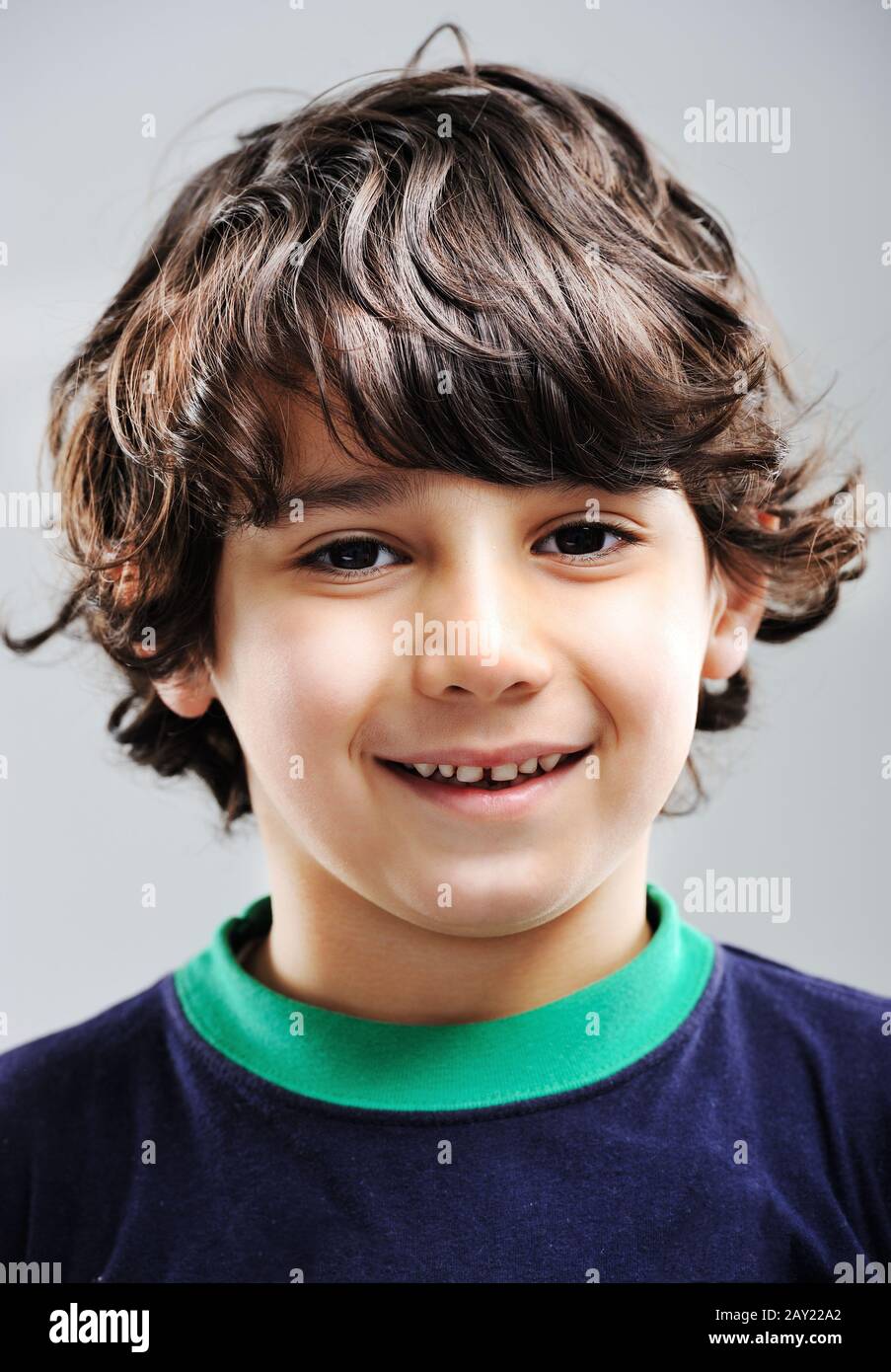 Closeup portrait of real child Stock Photo - Alamy