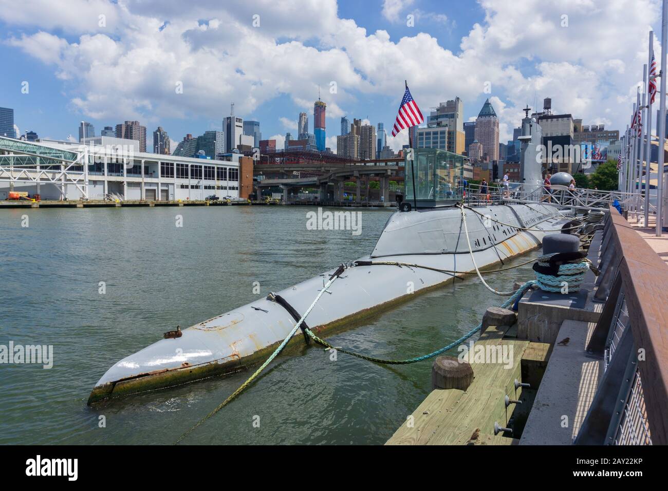 New York, USA - August 20, 2018: the USS Growler SSG-57 submarine at ...