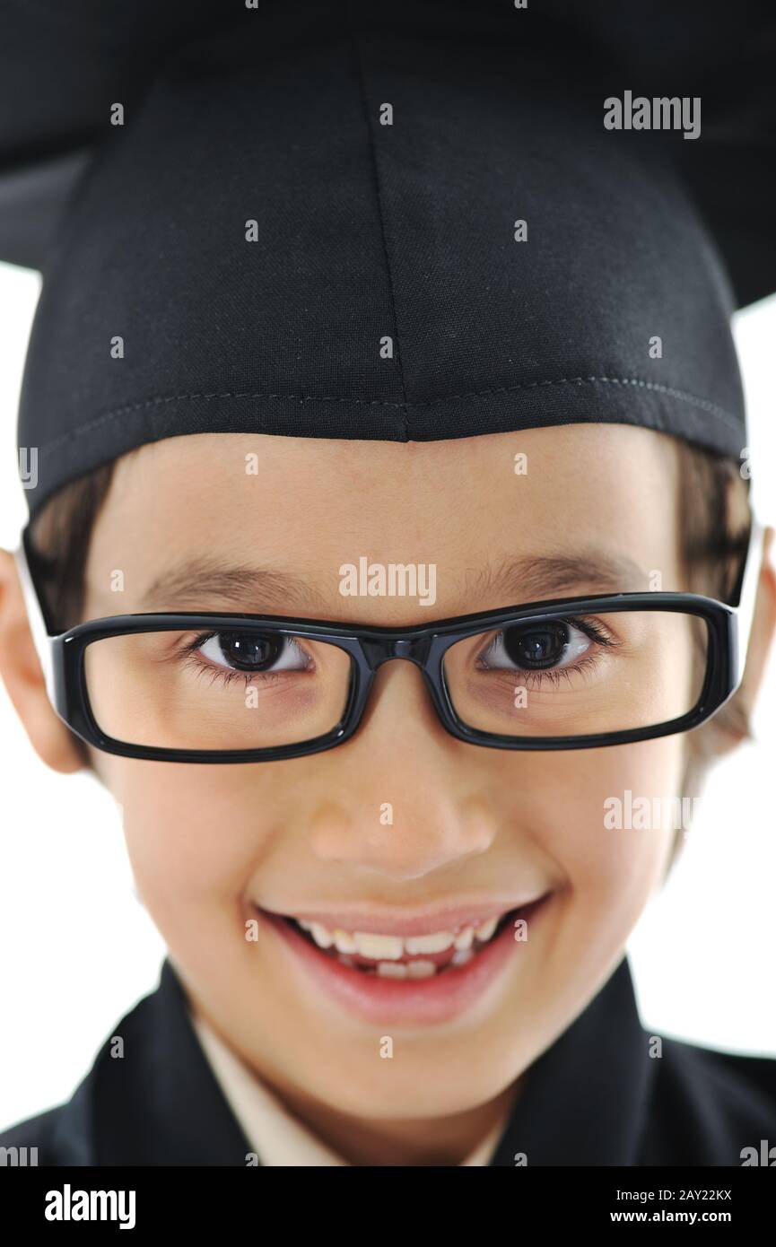 Diploma graduating little student kid Stock Photo - Alamy