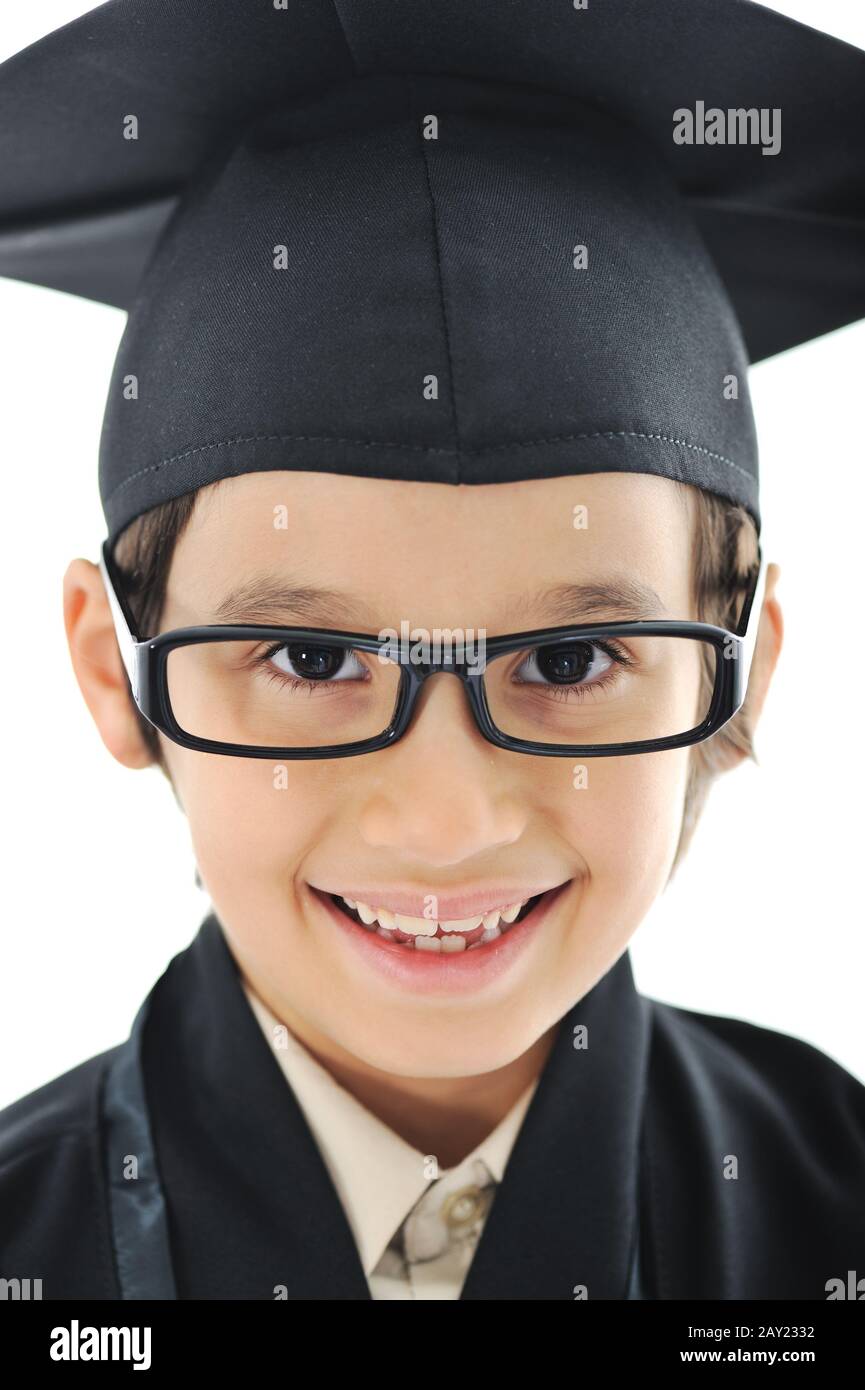 Diploma graduating little student kid Stock Photo - Alamy