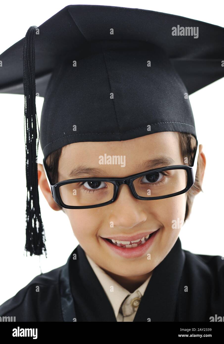 Diploma graduating little student kid Stock Photo - Alamy