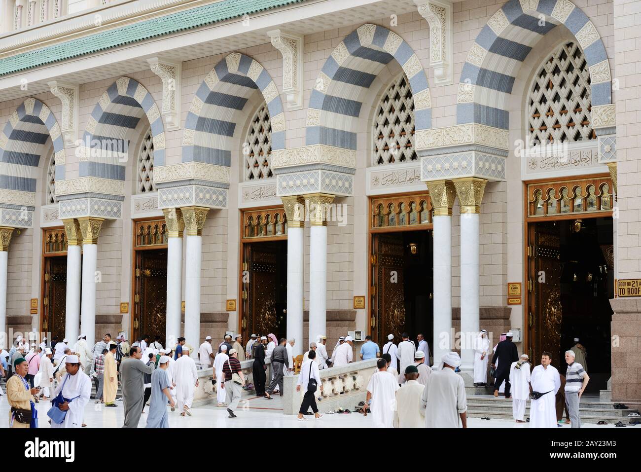 Mosque gate at al-madeenah Stock Photo - Alamy
