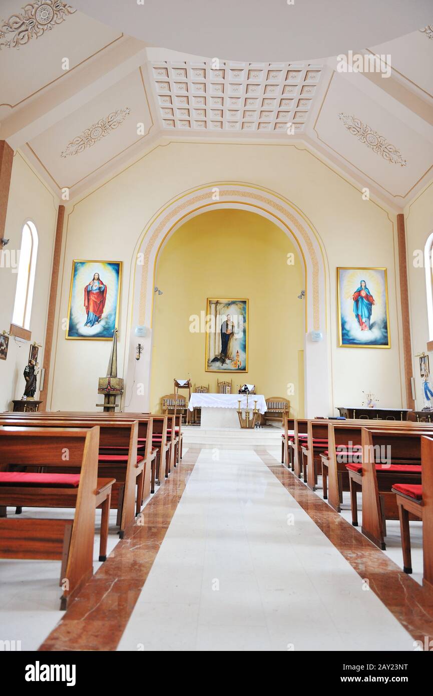 Modern church inside Stock Photo - Alamy
