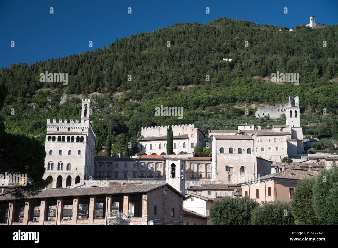 Gubbio monte ingino hi-res stock photography and images - Alamy